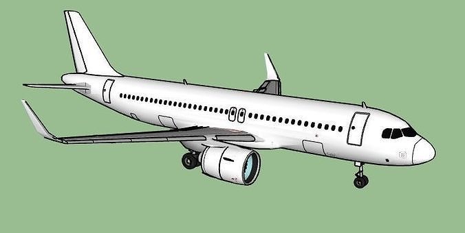 Airbus A320-200 WINGLET 3D model | CGTrader