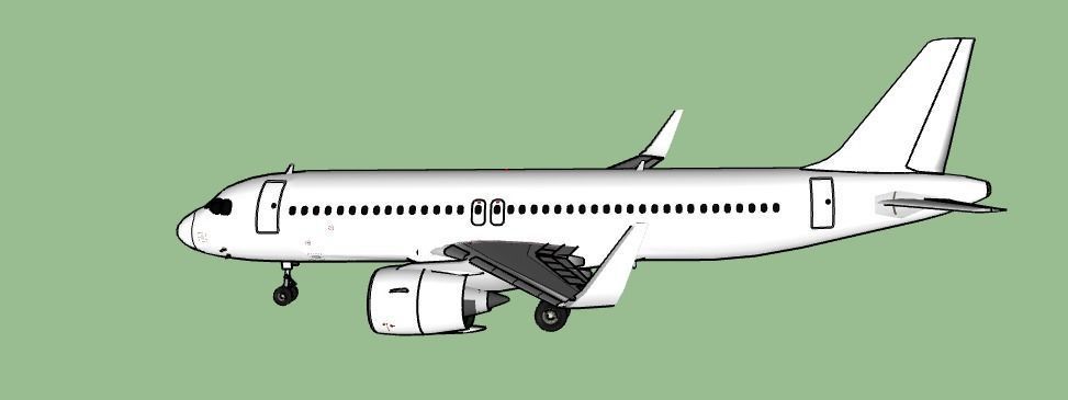 Airbus A320-200 WINGLET 3D model | CGTrader
