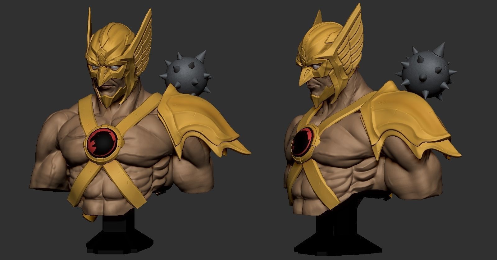 Hawkman golden man 3D model 3D printable | CGTrader