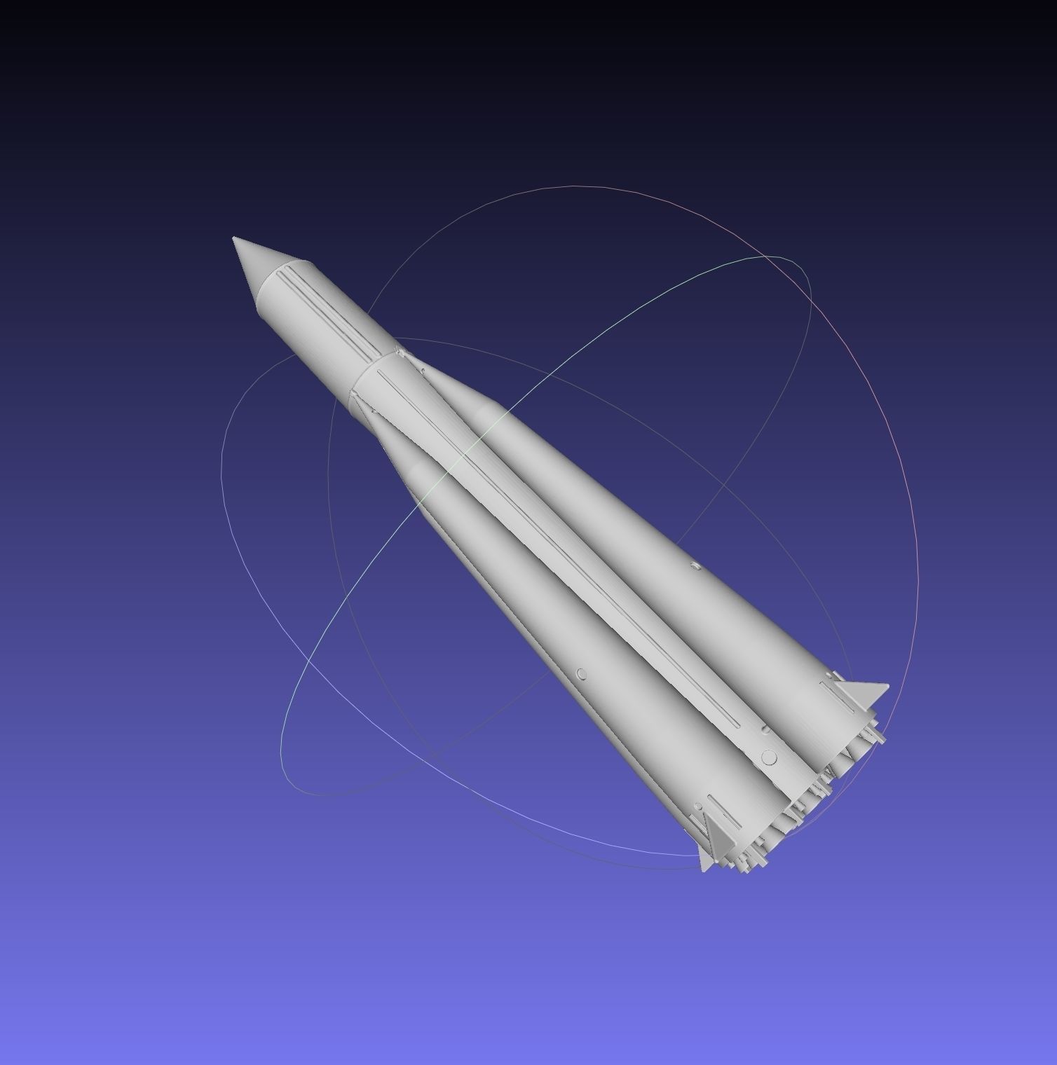 Sputnik Launcher Rocket Printable Model 3D model 3D printable | CGTrader
