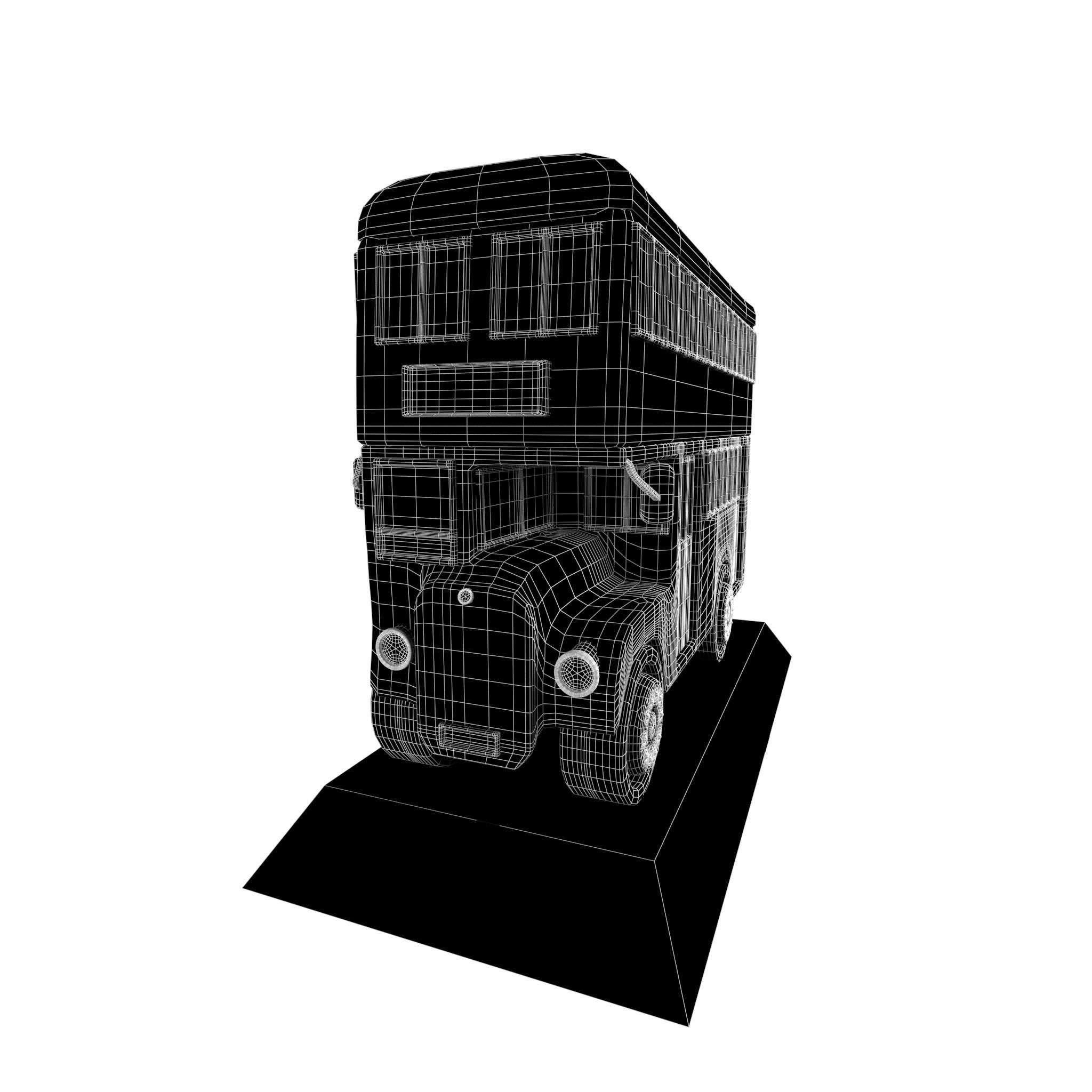 1960s Bus Figure with stand 3D model | CGTrader