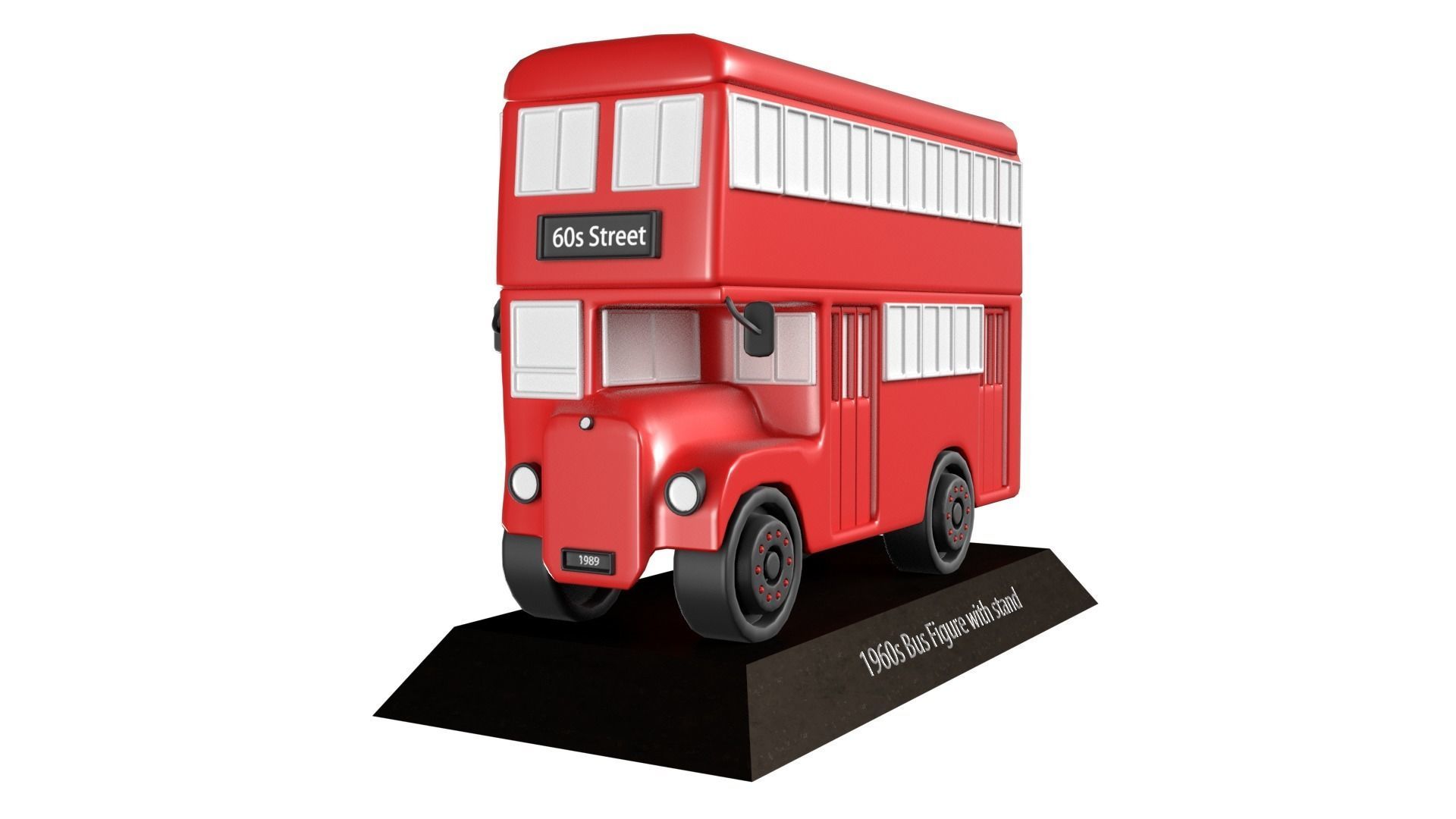 1960s Bus Figure with stand 3D model | CGTrader