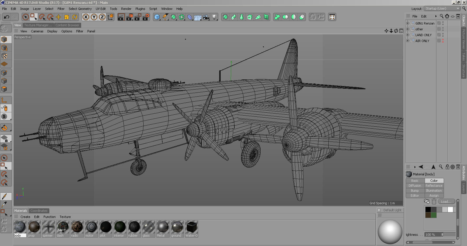 Nakajima G8N1 Renzan - aka Rita 3D model | CGTrader