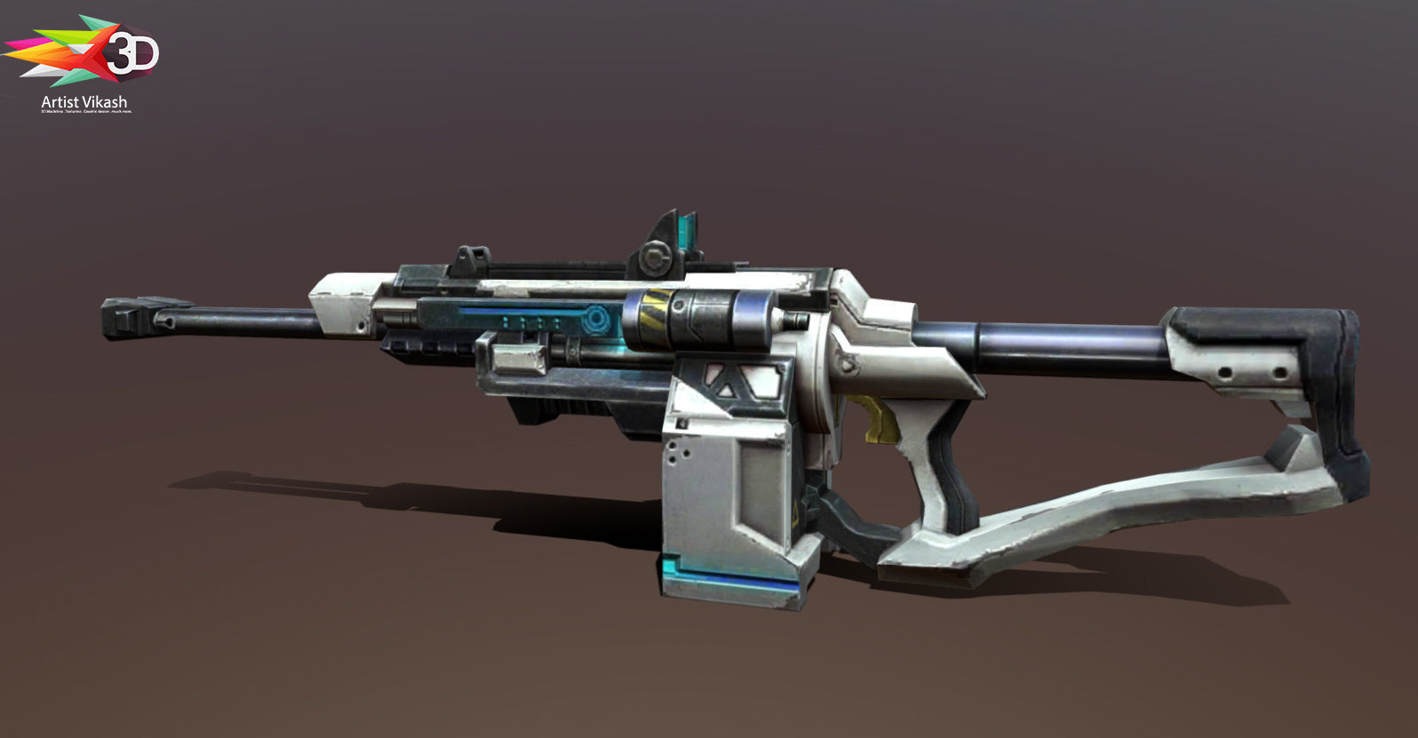 Futuristic Sub-machine Gun free VR / AR / low-poly 3D model | CGTrader