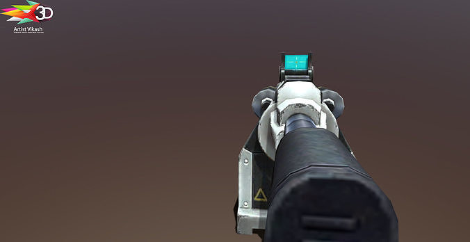 Futuristic Sub-machine Gun free VR / AR / low-poly 3D model | CGTrader