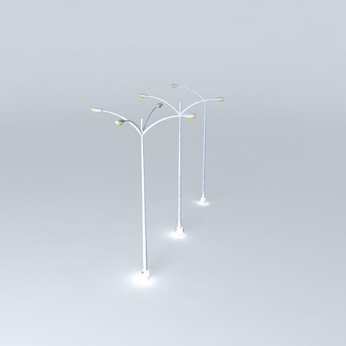 Highway street light poles free 3D Model MAX OBJ 3DS FBX STL DAE ...