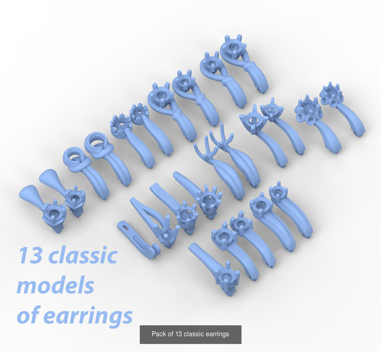 Pack of jewellery classic models 3D Model Collection | CGTrader
