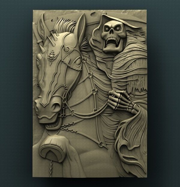 relief Death 3d stl model for CNC | CGTrader