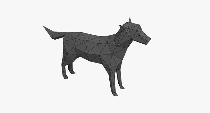 Dog Low polygon 3D model | CGTrader