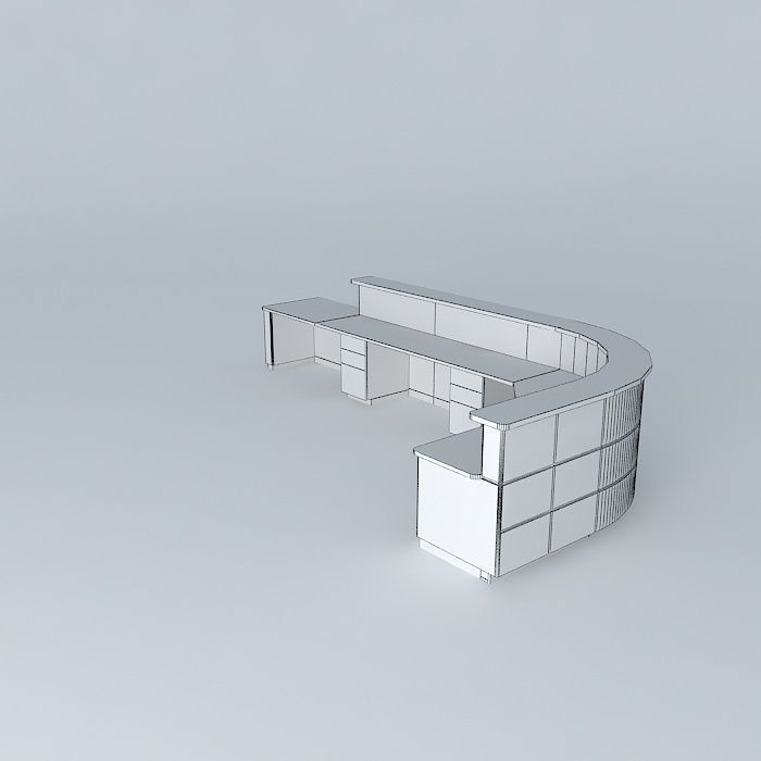Reception Desk free 3D Model MAX OBJ 3DS FBX STL DAE | CGTrader.com