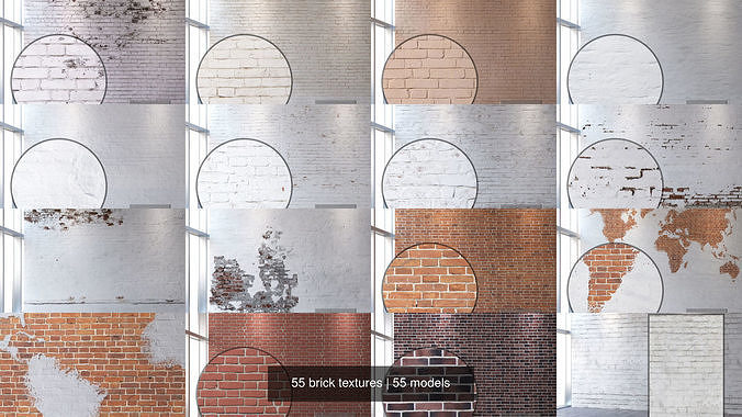 3D Model Collection 55 brick textures VR / AR / low-poly | CGTrader