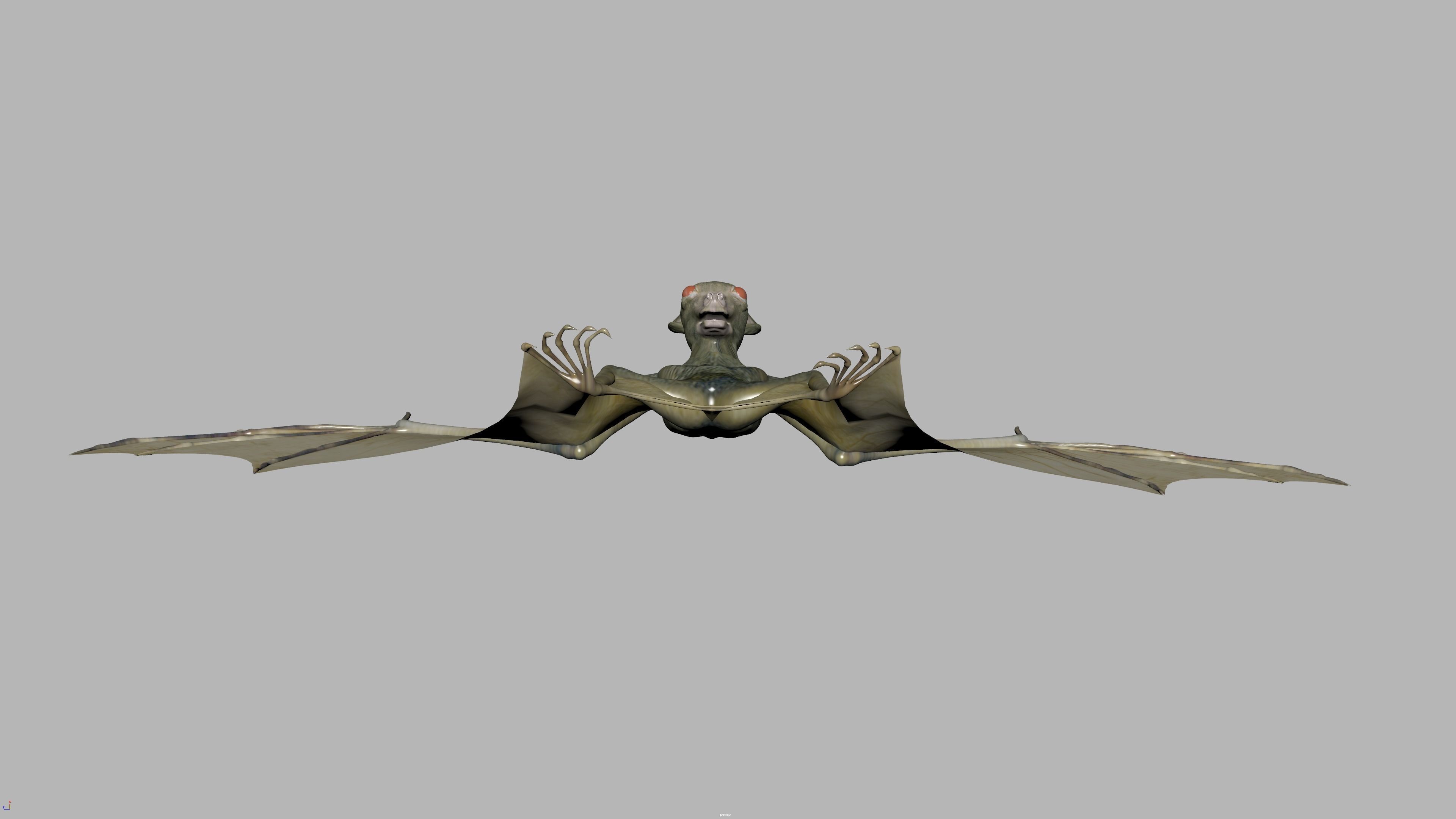 3D model Bat low poly flying in air VR / AR / low-poly | CGTrader