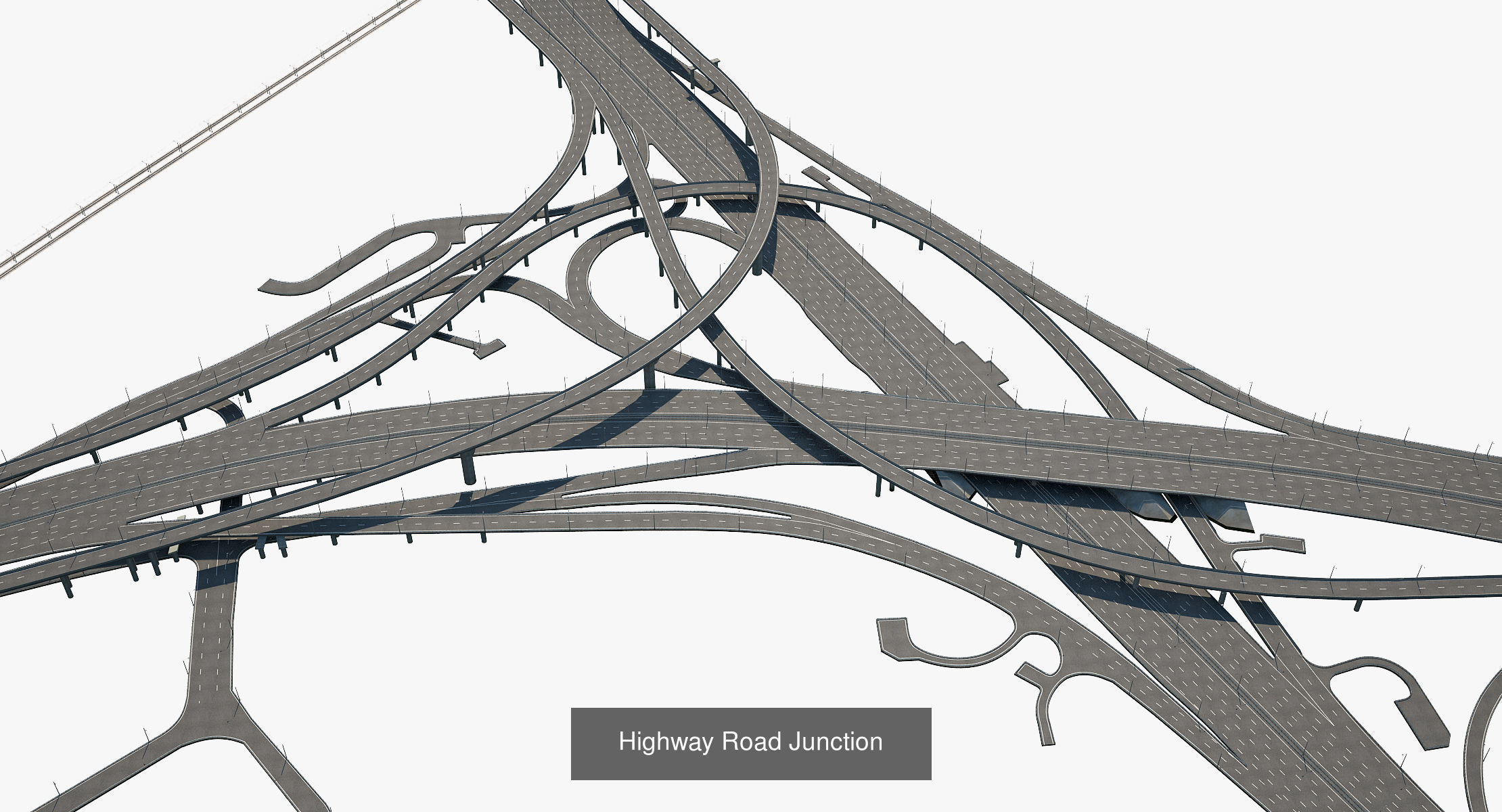 Highway Road Junctions 3D Model Collection | CGTrader