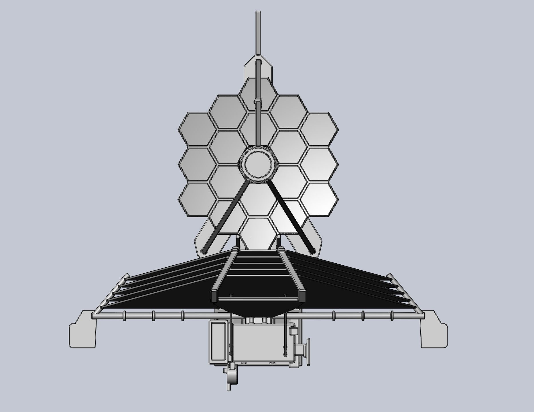 James Webb Space Telescope Jwst Basic Model 3d Model 3d Printable