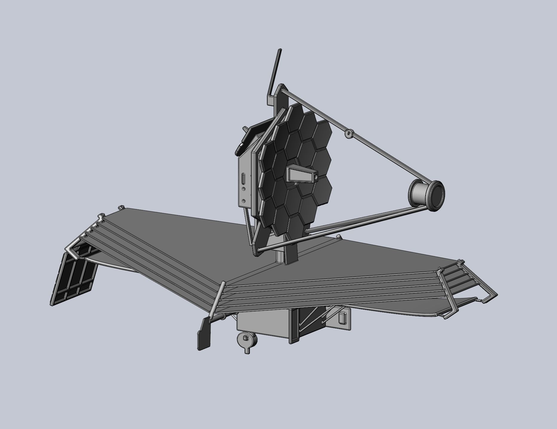 James Webb Space Telescope JWST Basic Model 3D model 3D printable ...