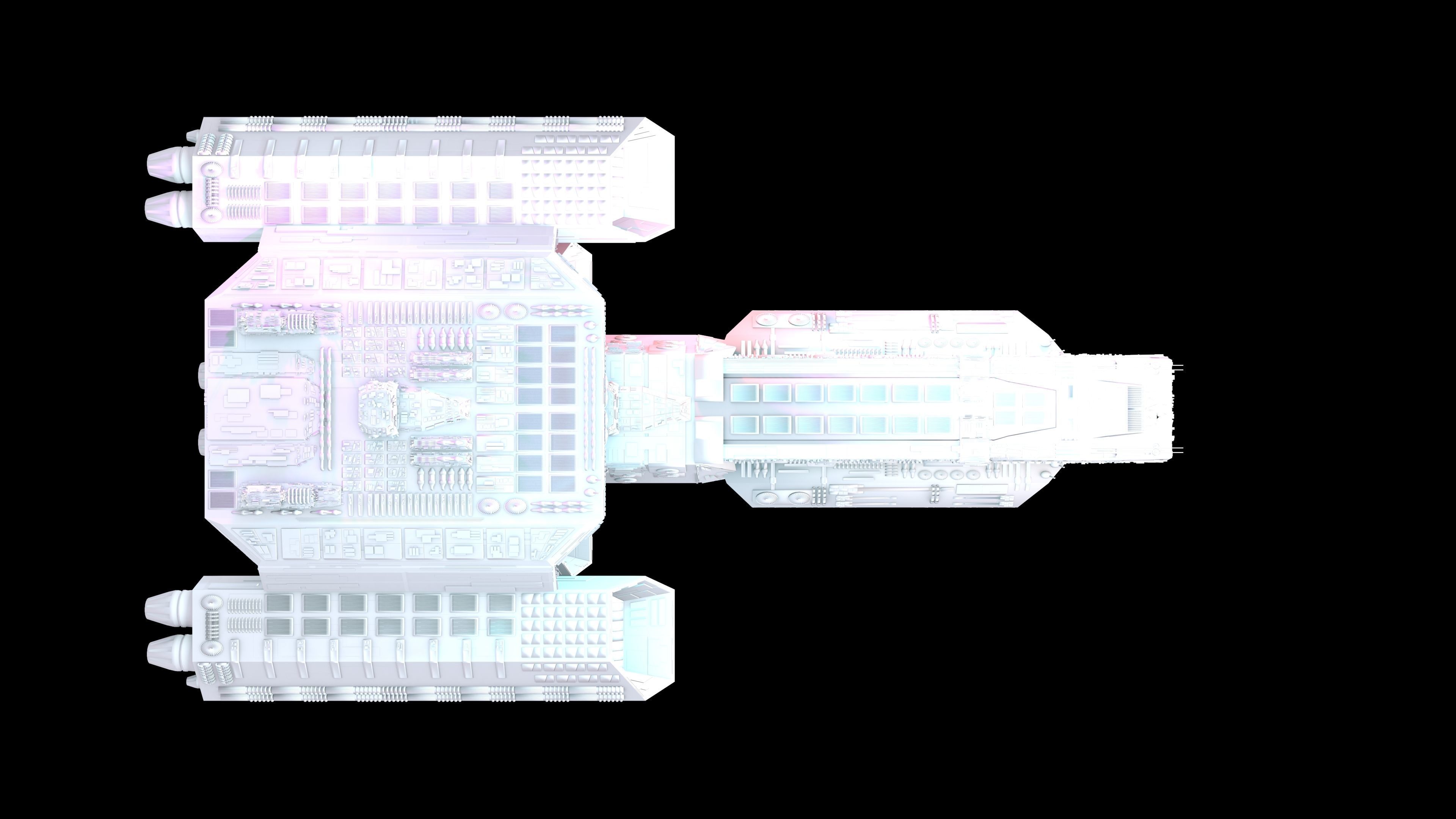 Stargate SG-1 Daedalus Spaceship Replica 3D model | CGTrader