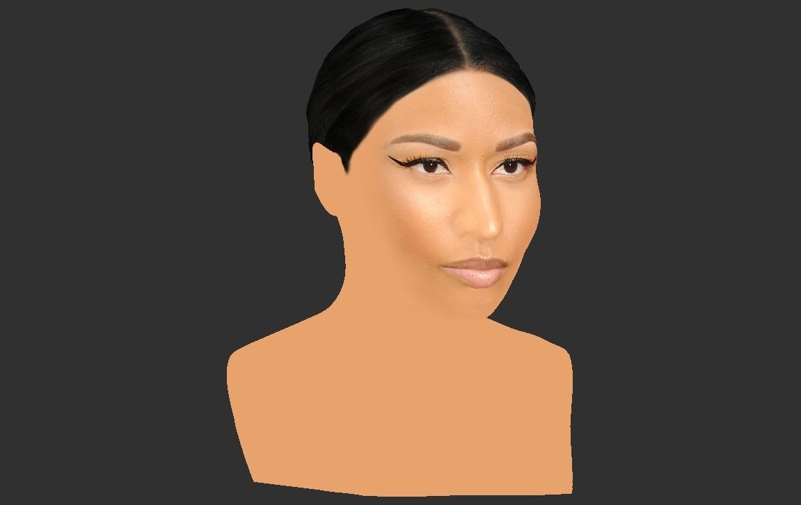 Nicki Minaj bust ready for full color 3D printing 3D model 3D printable ...