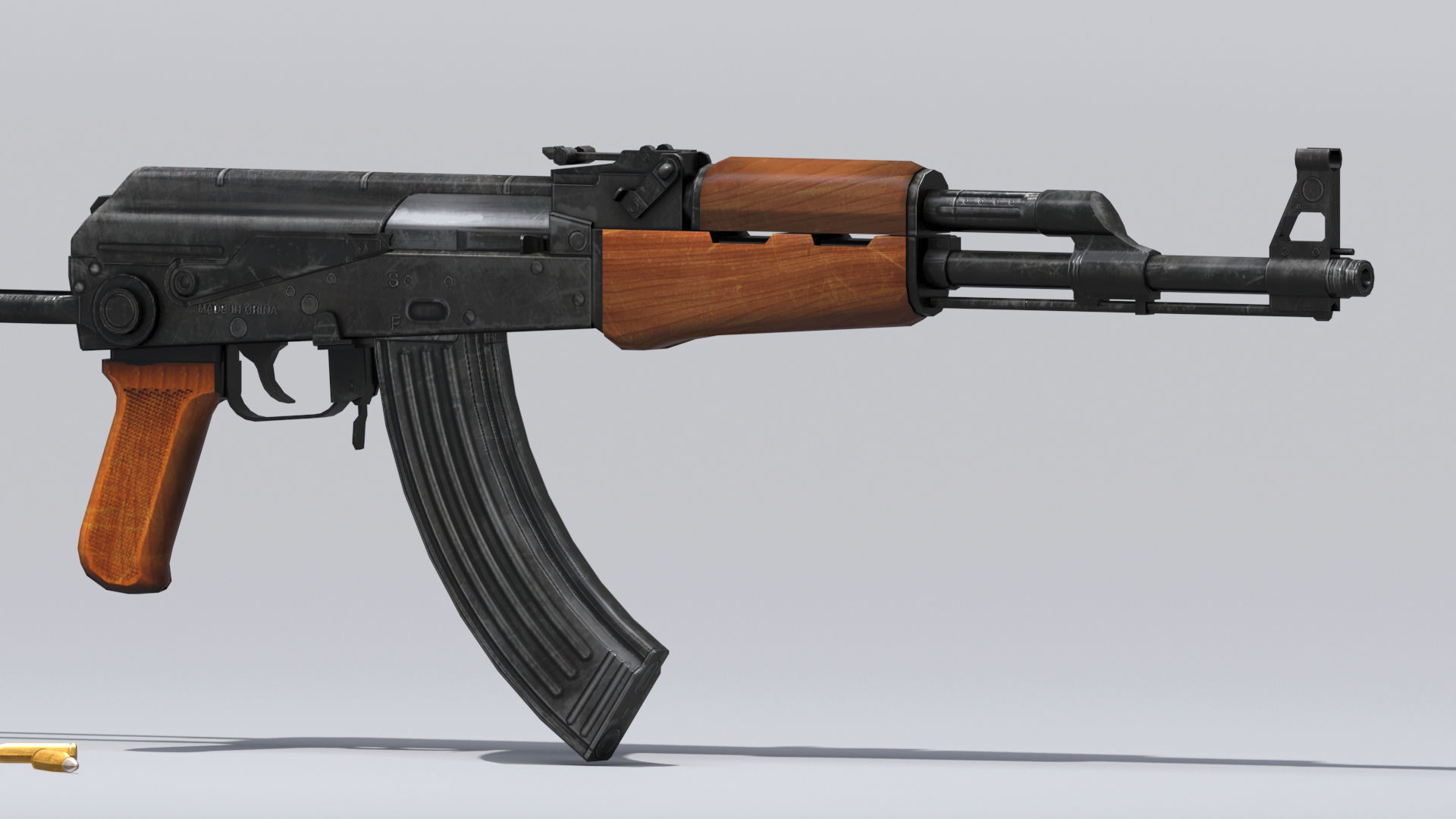 3D model AKM assault rifle - 3D AK 47 Low-poly model VR / AR / low-poly ...