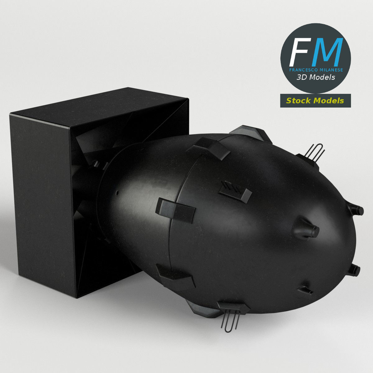 Fat Man nuclear bomb 3D model | CGTrader