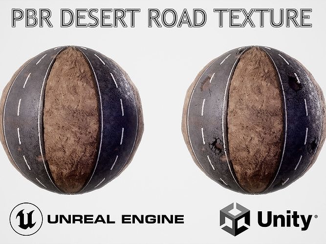 PBR Desert Road Texture free VR / AR / low-poly Texture | CGTrader