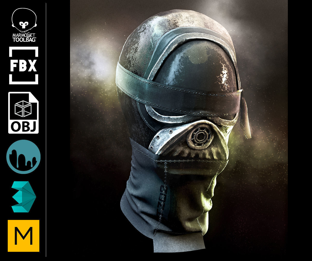 Mask low poly 3D model game-ready | CGTrader