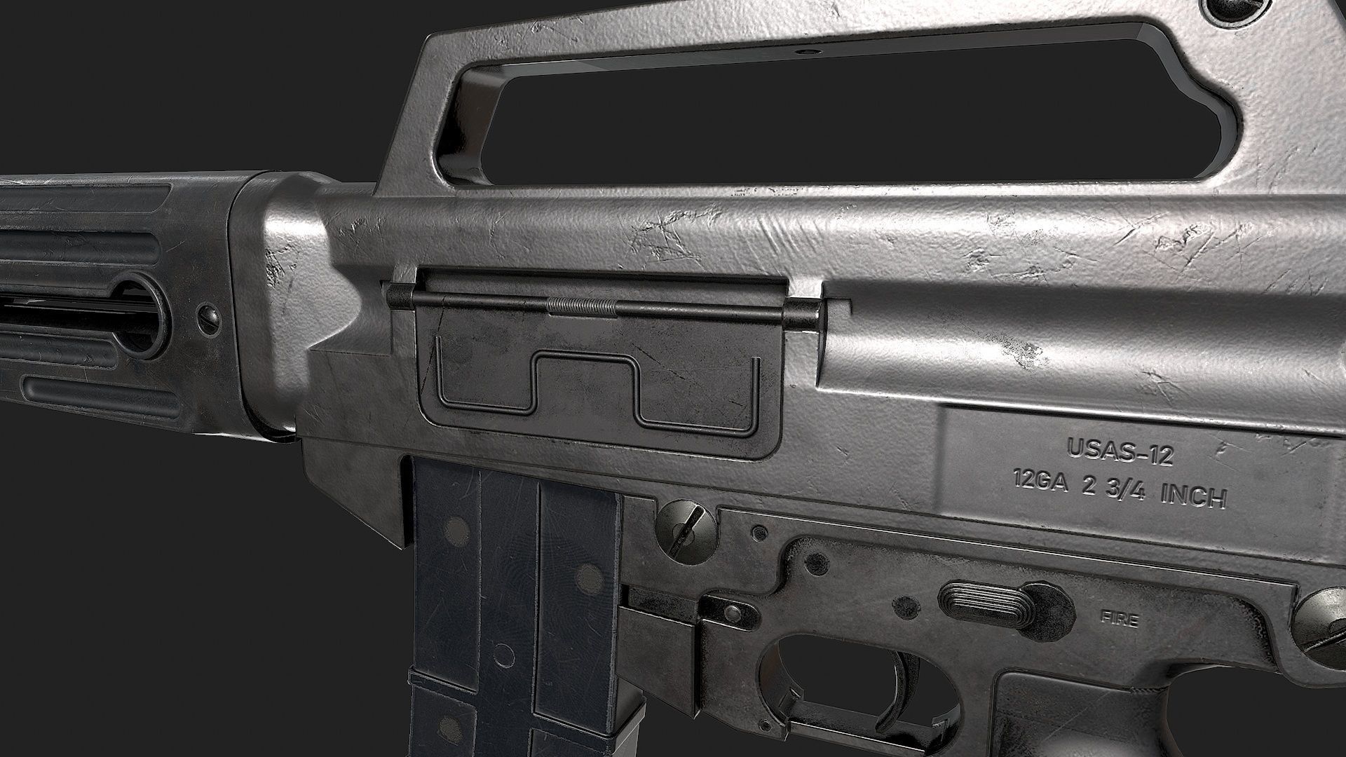 3D model USAS-12 gun VR / AR / low-poly | CGTrader