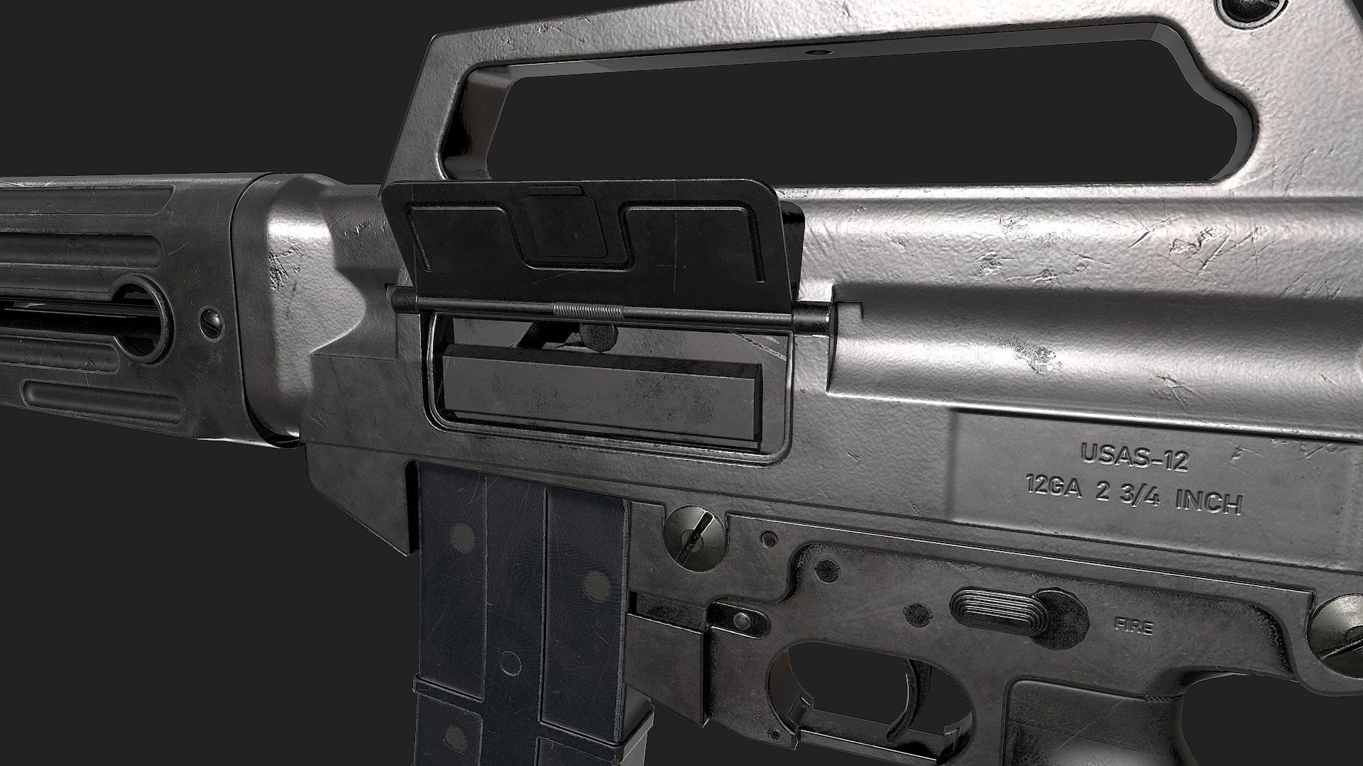 3D model USAS-12 VR / AR / low-poly | CGTrader