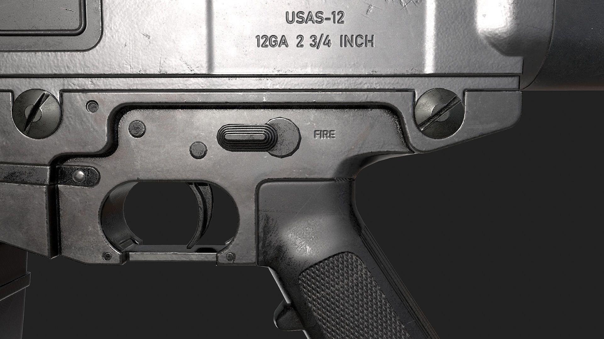 3D model USAS-12 VR / AR / low-poly | CGTrader