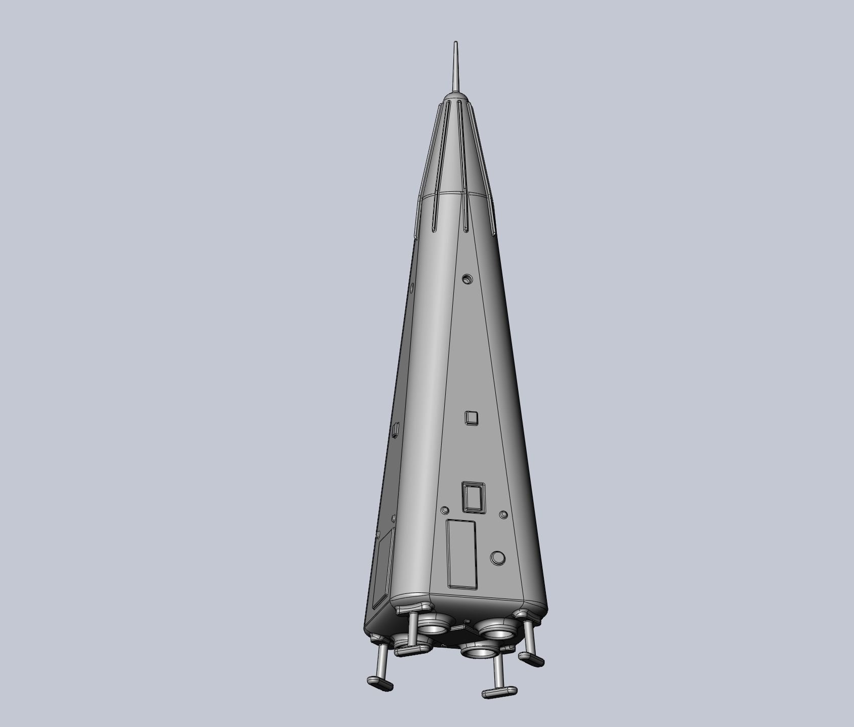 Delta Clipper MD DC-X Printable Miniature 3D model 3D printable | CGTrader