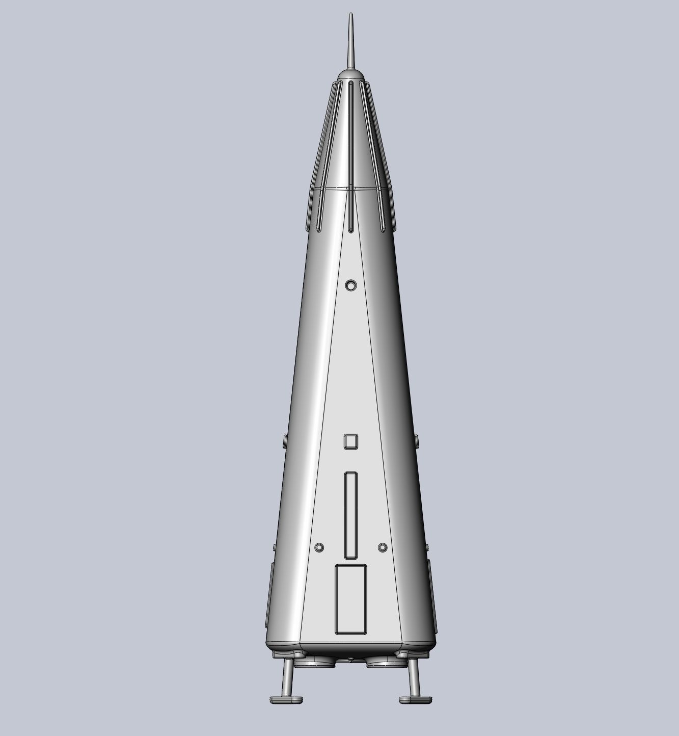 Delta Clipper MD DC-X Printable Miniature 3D model 3D printable | CGTrader