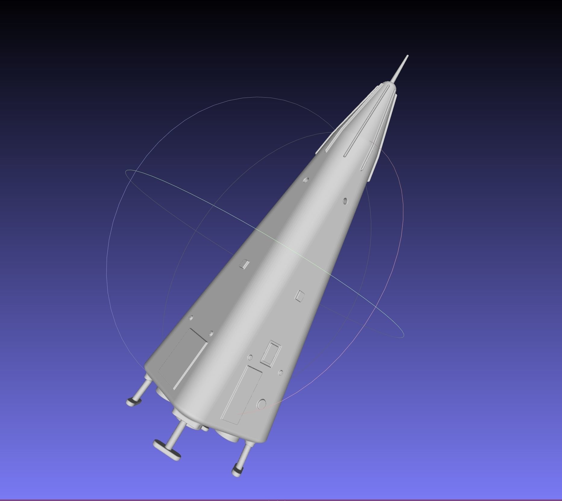 Delta Clipper MD DC-X Printable Miniature 3D model 3D printable | CGTrader