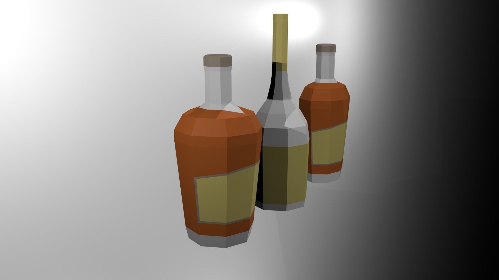3D model Low Poly Liquor Bottles VR / AR / low-poly | CGTrader