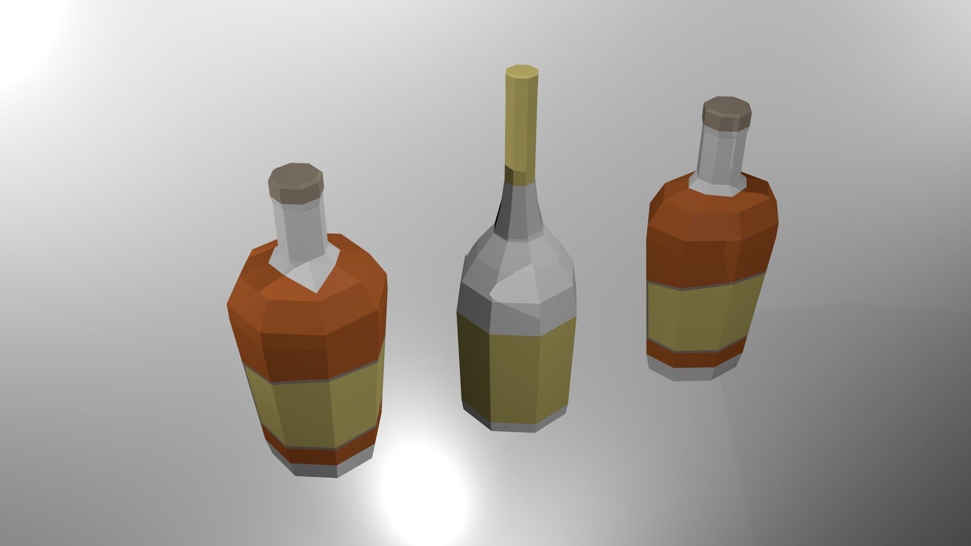 3D model Low Poly Liquor Bottles VR / AR / low-poly | CGTrader