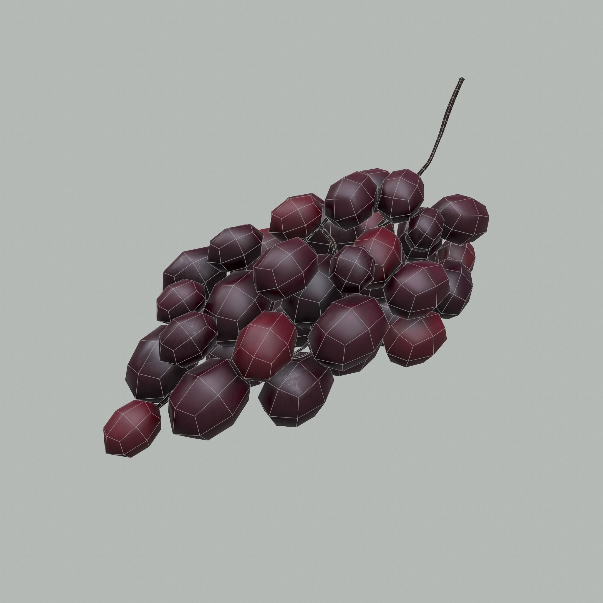 3D model Delicious Purple Grapes VR / AR / low-poly | CGTrader