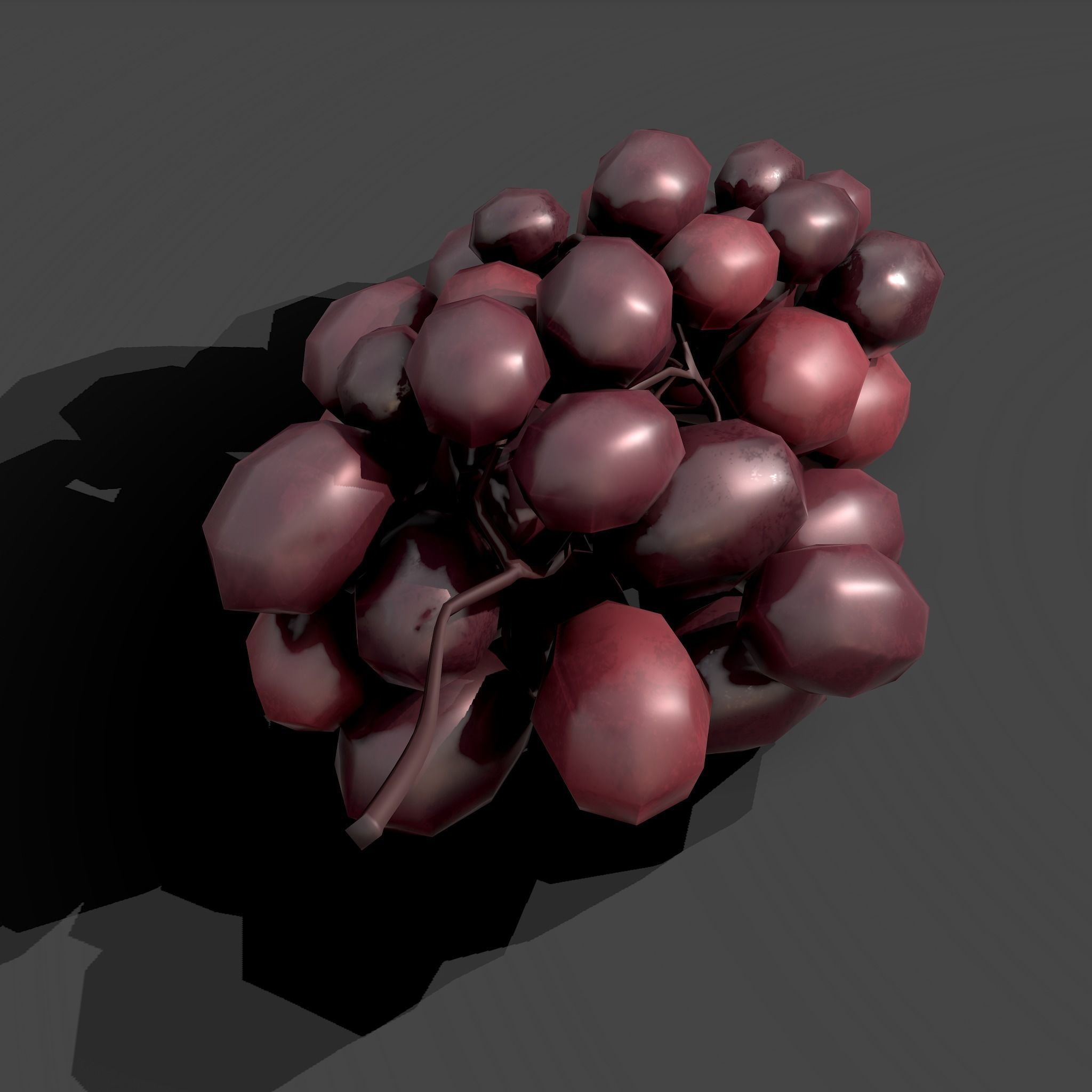 3D model Delicious Purple Grapes VR / AR / low-poly | CGTrader
