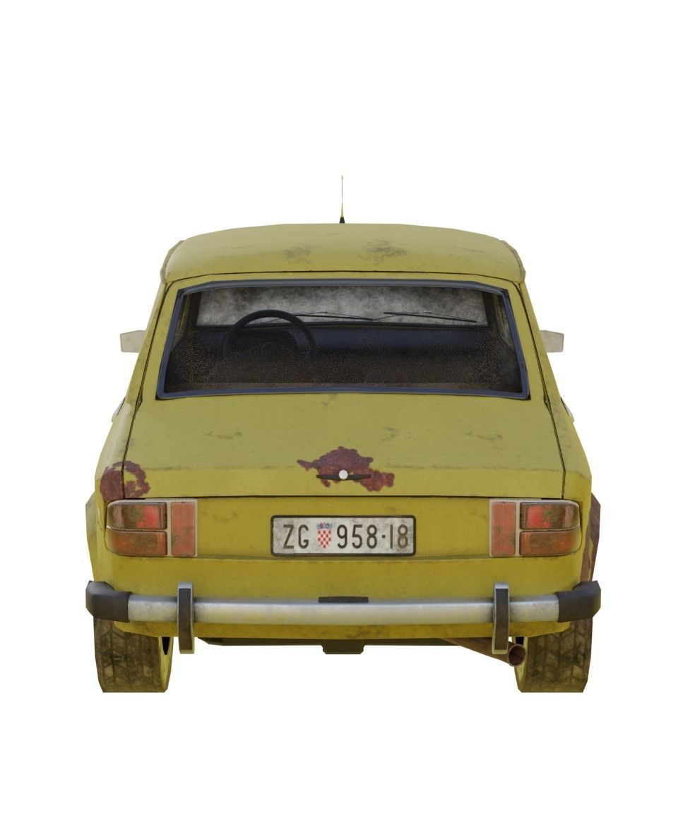 3D model Yugo Zastava Old Rusty Car Low Poly VR / AR / low-poly | CGTrader