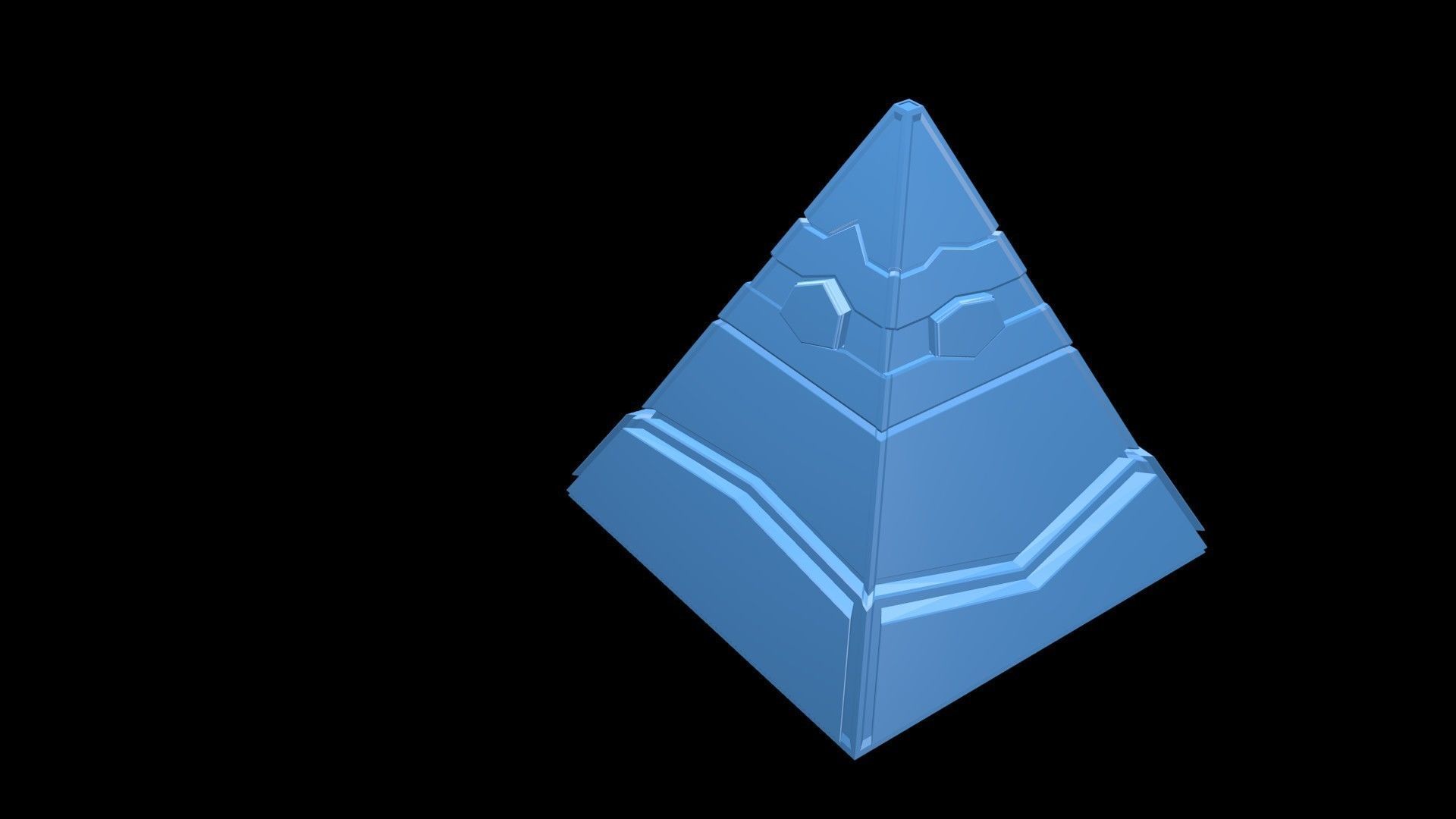3D model Low poly futuristic pyramid VR / AR / low-poly | CGTrader