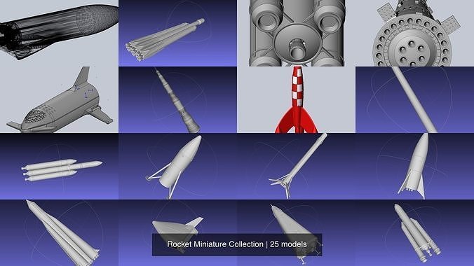 Rocket Miniature Collection | CGTrader