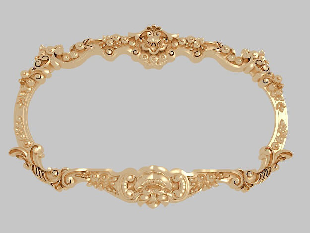 Classic frame of luxurious gold interior inlaid gold leaf CNC Texture ...