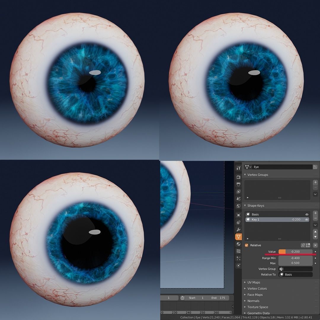 3D model Human eye Photorealistic VR / AR / low-poly | CGTrader