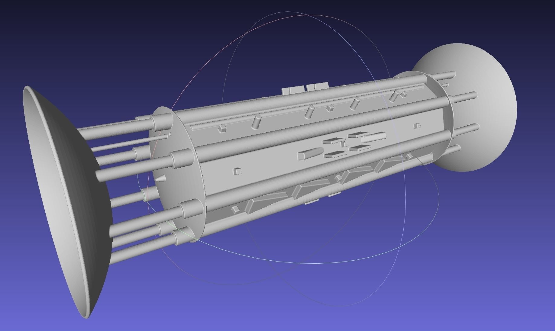 Orion Drive Two Ended Interstellar Ship Concept 3D model 3D printable ...