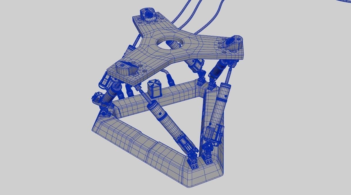 Hexapod Platform 3D model rigged | CGTrader