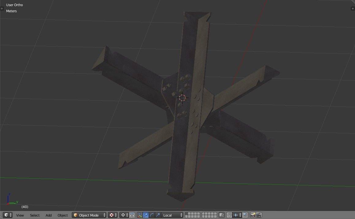 3D model Czech Hedgehog Barricade Anti Tank Barrier VR / AR / low-poly ...