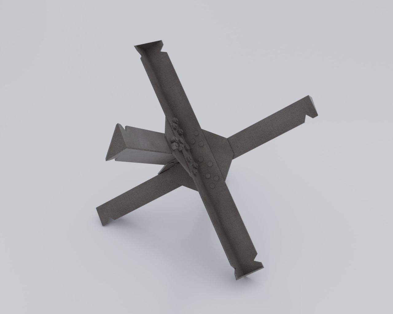 3D model Czech Hedgehog Barricade Anti Tank Barrier VR / AR / low-poly ...