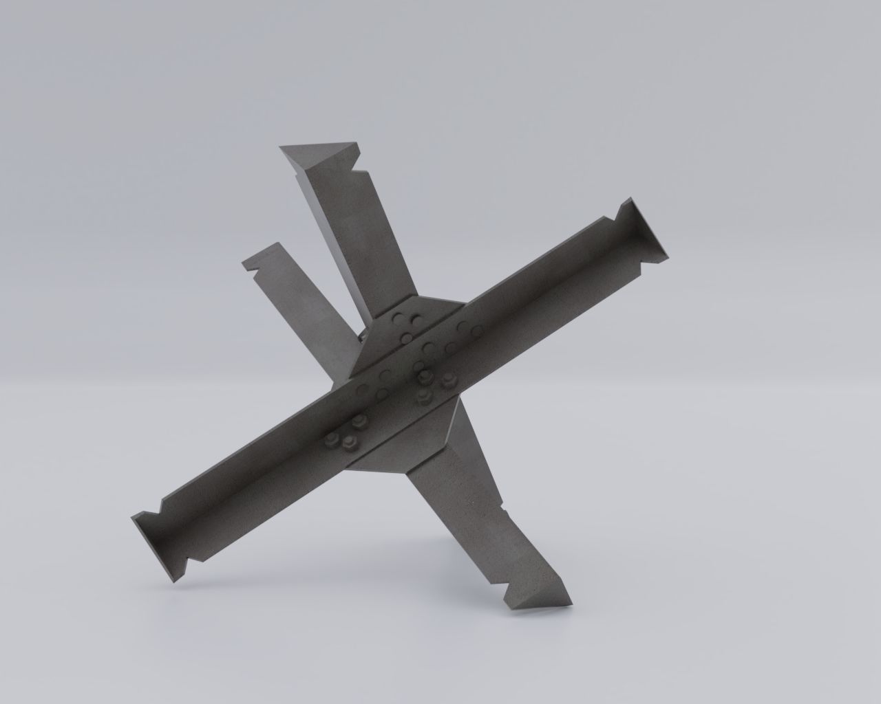 3D model Czech Hedgehog Barricade Anti Tank Barrier VR / AR / low-poly ...