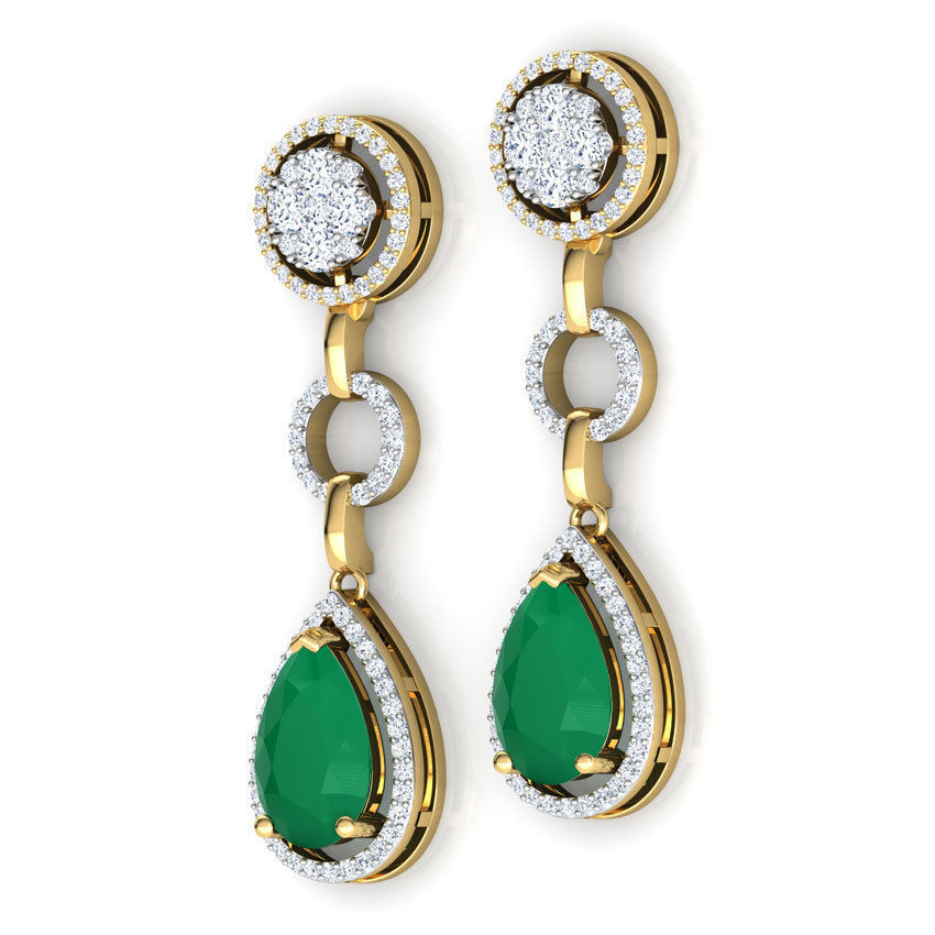 Elegant Drop Earring 3D model 3D printable | CGTrader