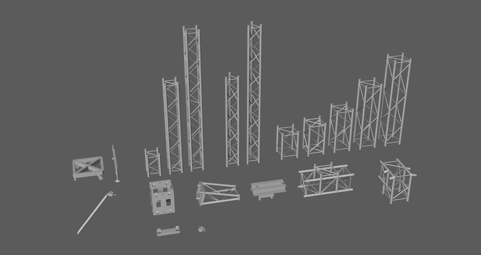 Prolyte MPT 10x8 roof system 3D model | CGTrader