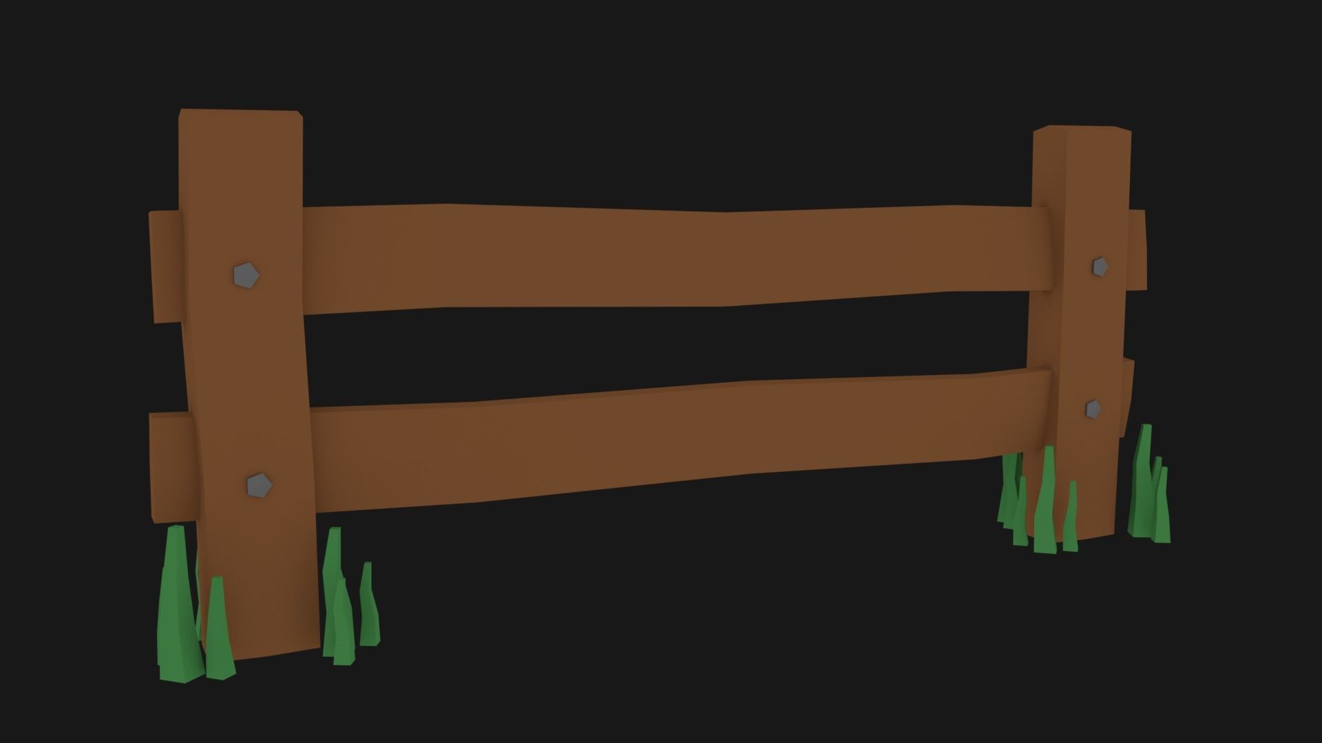 Low Poly Fence wooden free VR / AR / low-poly 3D model | CGTrader