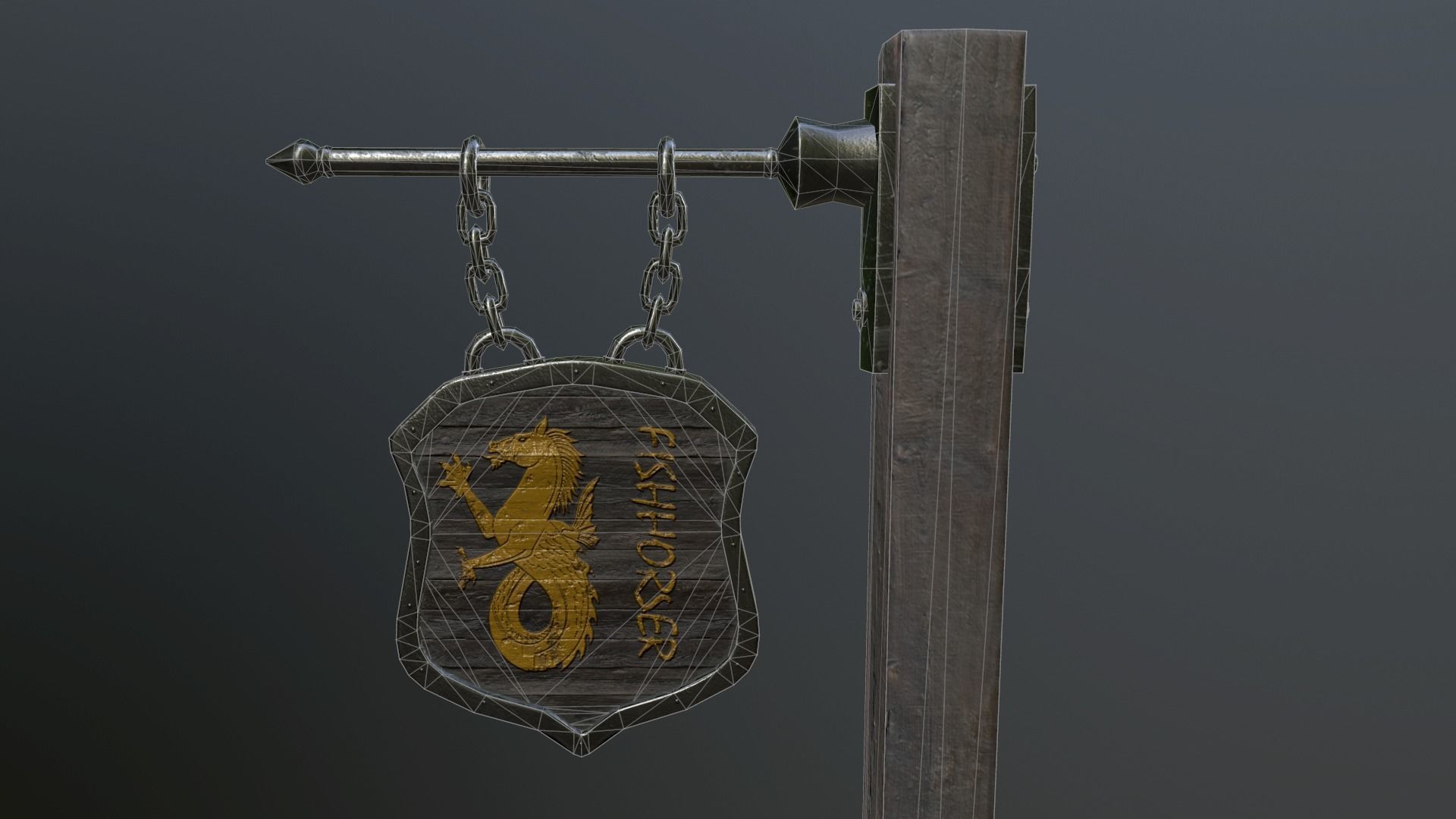 3D model Medieval sign VR / AR / low-poly | CGTrader