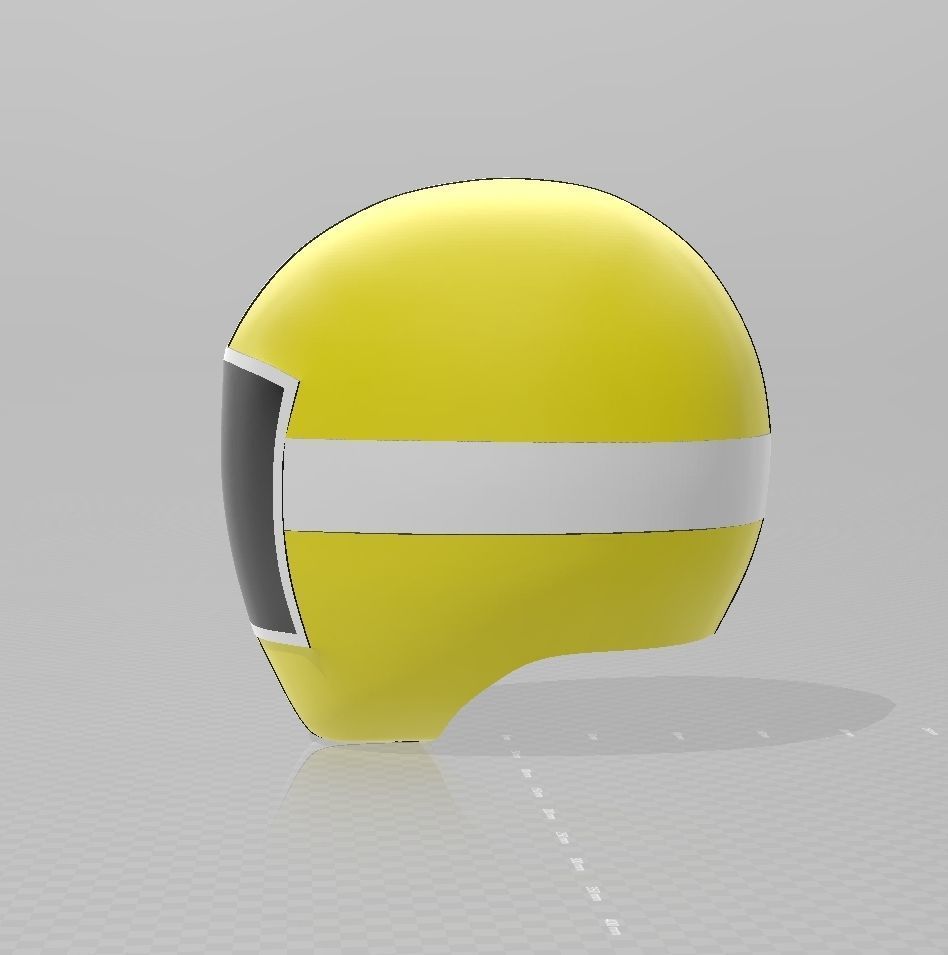 Power Rangers KyuuKyuu Sentai GoGoFive GoYellow Helmet 3D model 3D ...